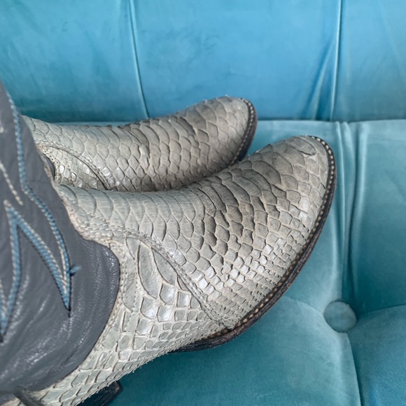 Dan Post | Shoes | Vintage Dan Post Mint And Gray Embroidered Boots 7 ...